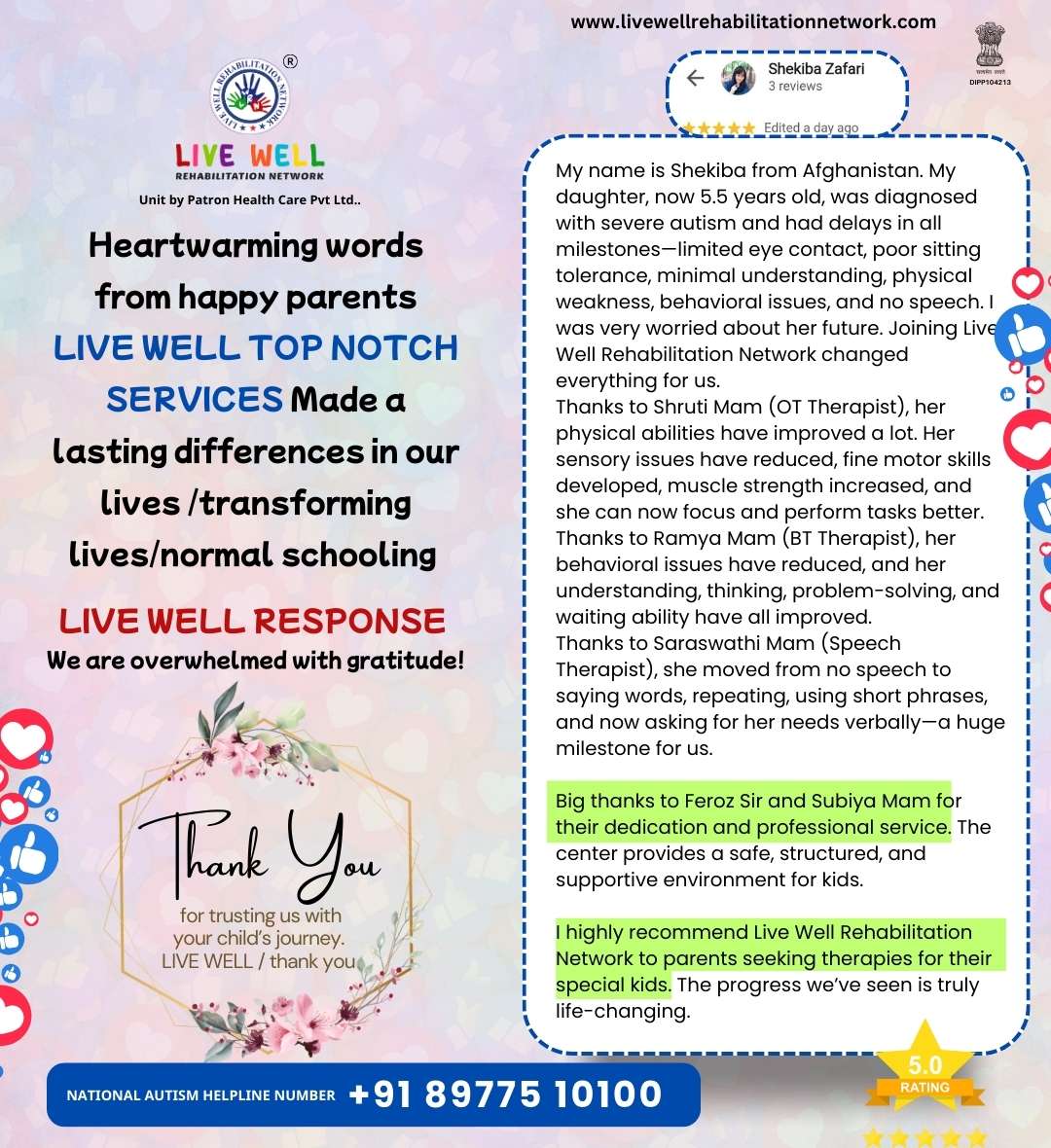 Live Well Rehabilitation Network - India's No. 1 Integrated Autism Network
